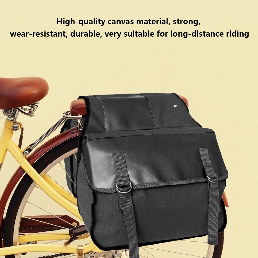 Canvas Bike Pannier Bag Bicycle Rear Rack Carrier ... – Grandado