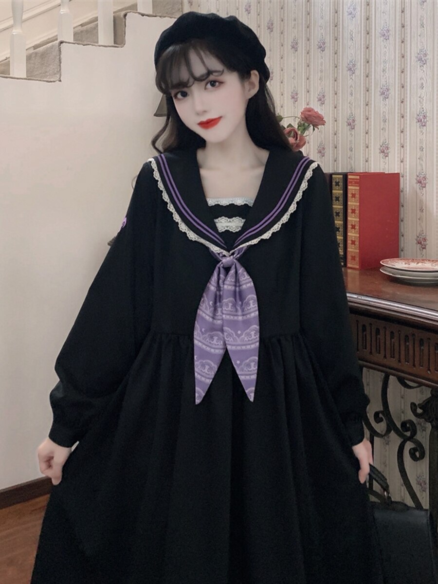 2022 japanese style jk dress girl sailor collar co... – Grandado