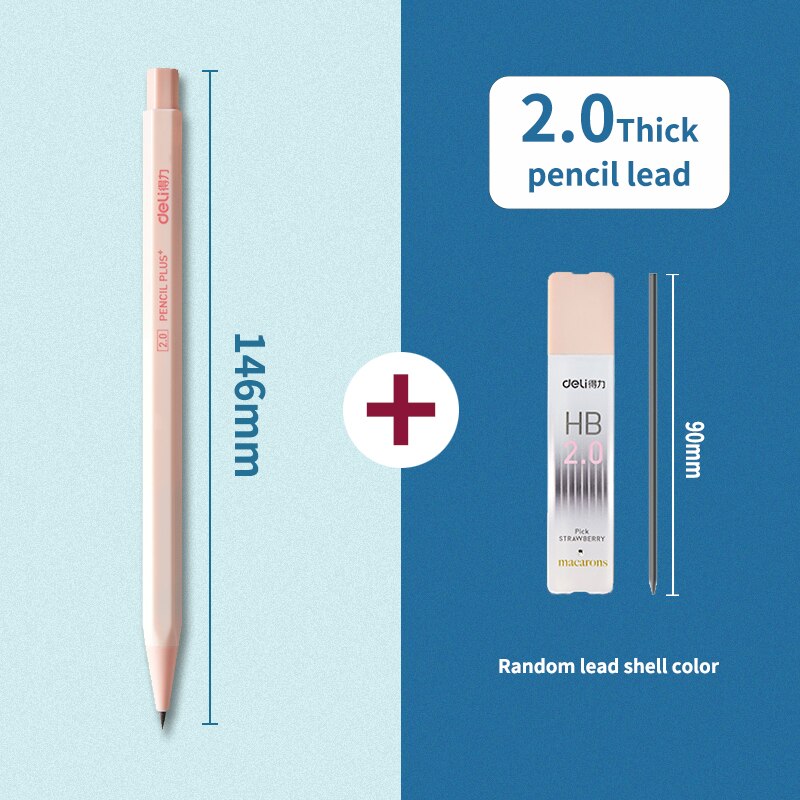 Deli 2.0mm Thick-headed Mechanical Pencil 2B/HB Au... – Grandado