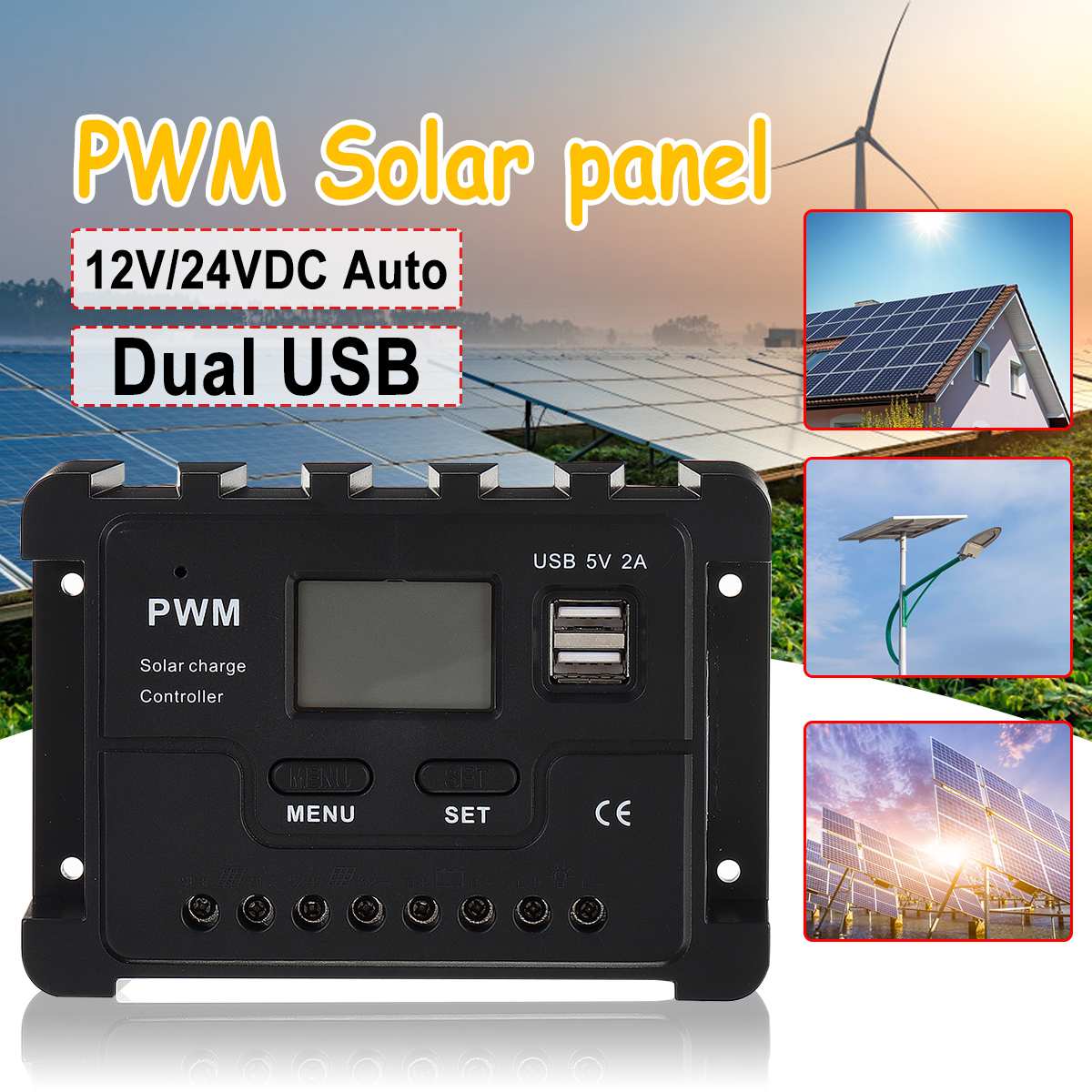 10A/20A/30A PWM Controller Solar Charge Regulator ... – Grandado