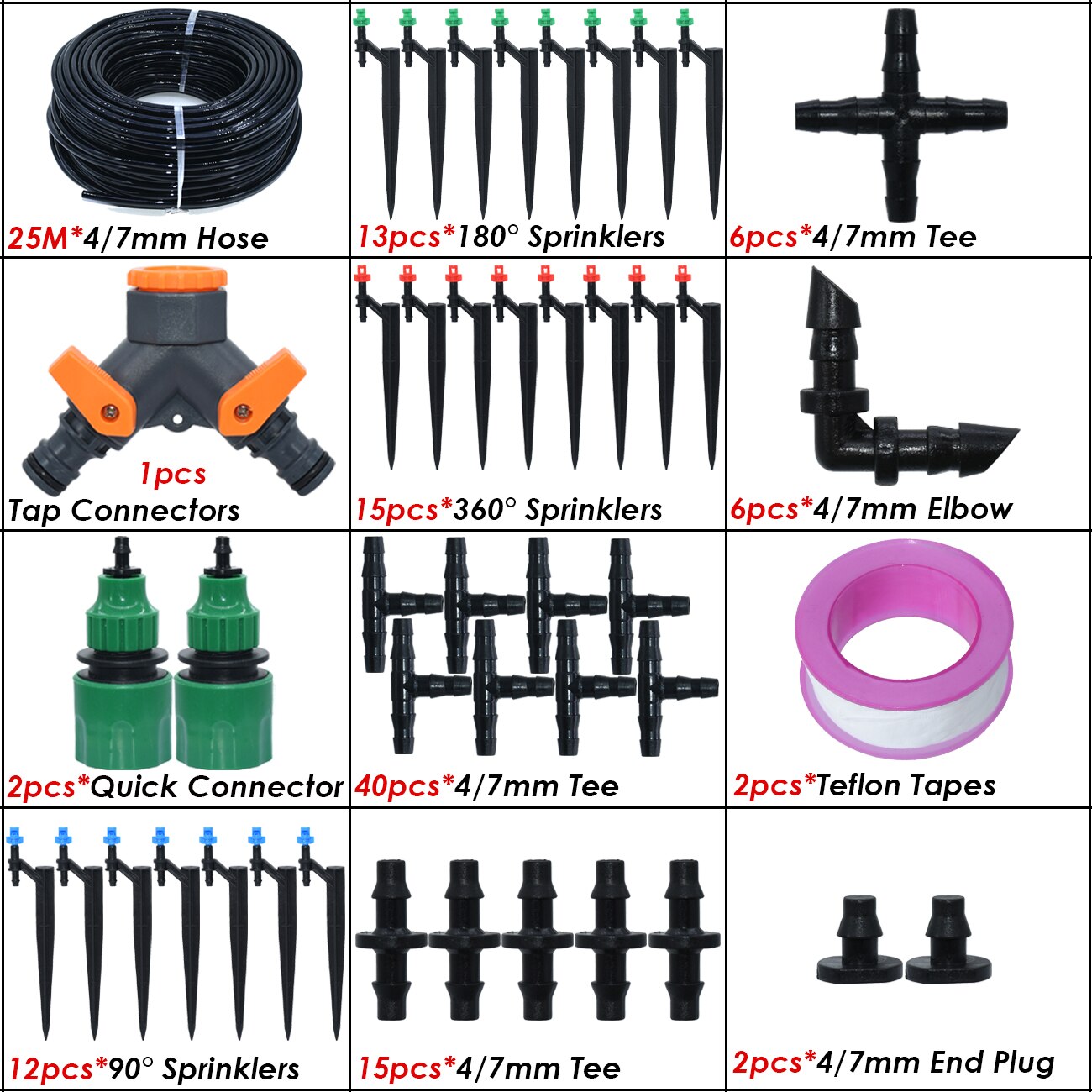 SPRYCLE 25M Garden Micro Drip Irrigation Kits Mist... – Vicedeal