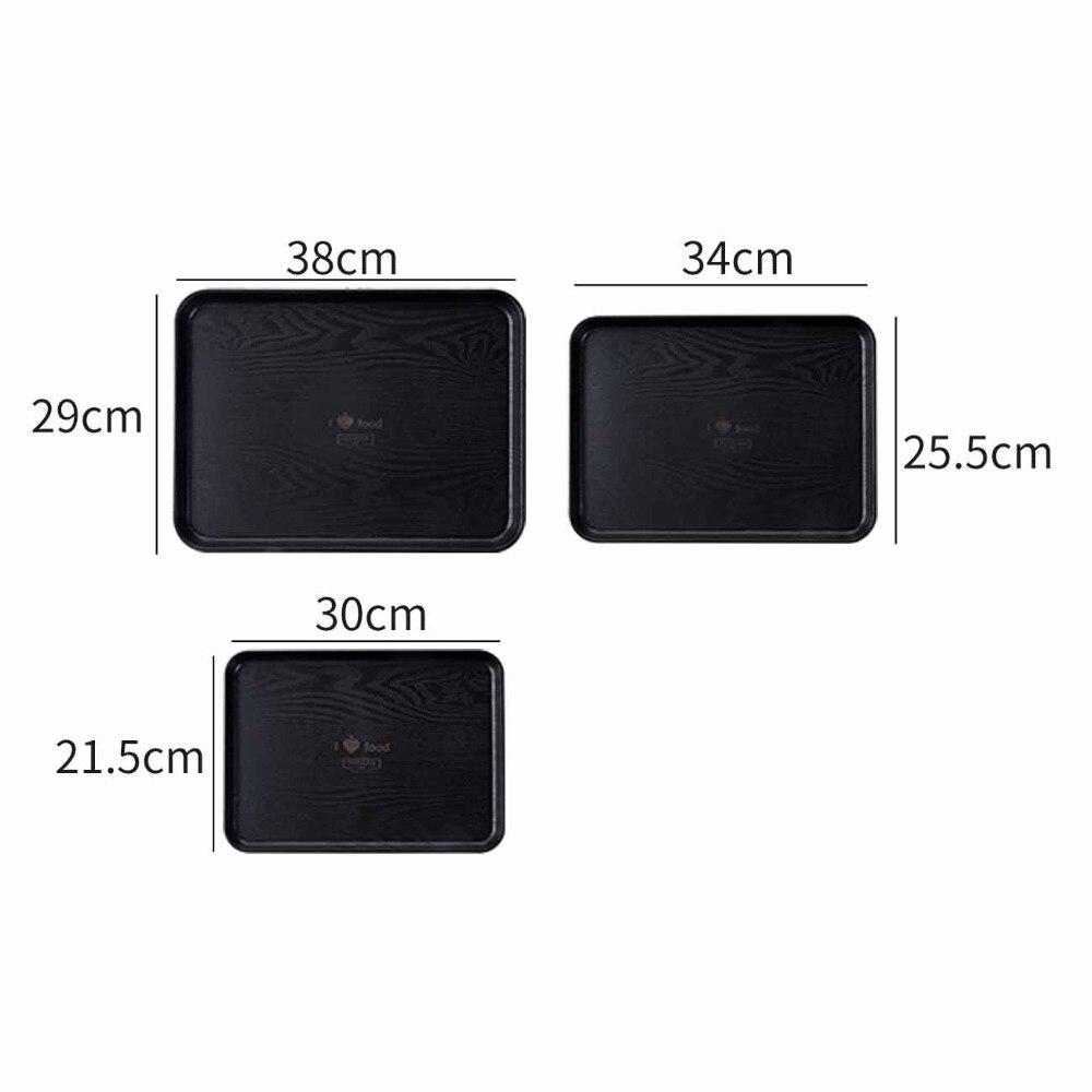 3 Size Black Wood Dinning Fruits Bread Breakfast T... – Grandado