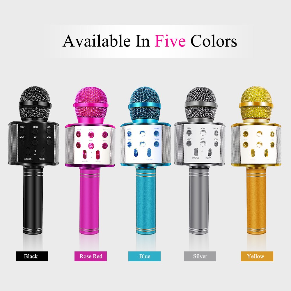 WS858 Mikrofon Bluetooth kabellos Mikrofon Musik S... – Grandado