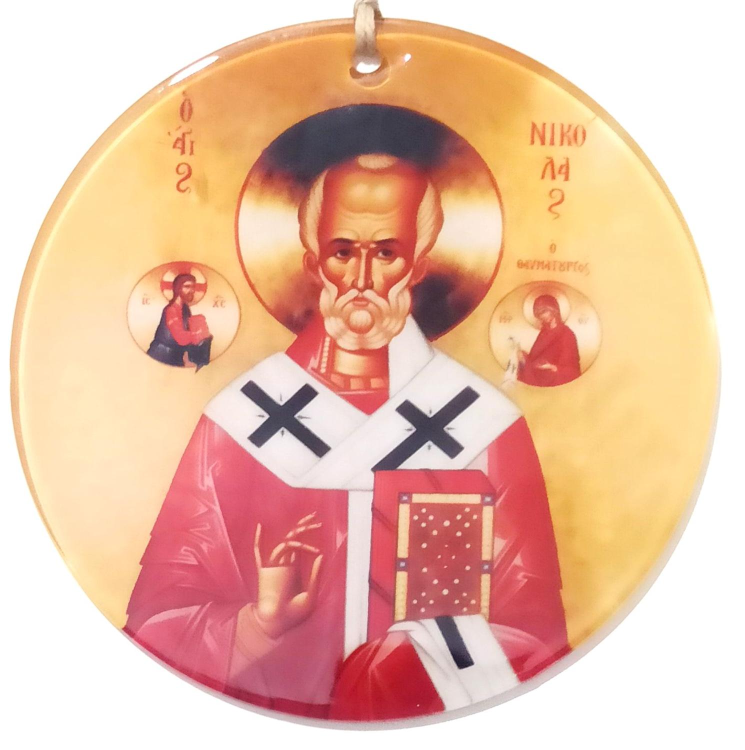 Fusion Glas Handgemaakte Saint Nicholas Muur Ornam... – Vicedeal