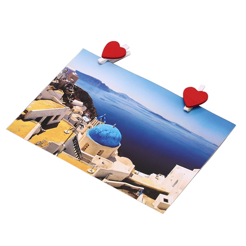 20 piezas con forma de corazón Clips de madera sum... – Grandado