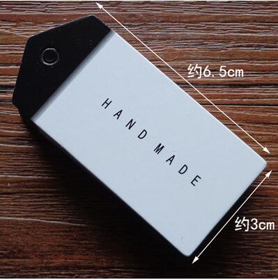 100pcs/lot MINI tags 3x6.5cm white "hand made... – Vicedeal
