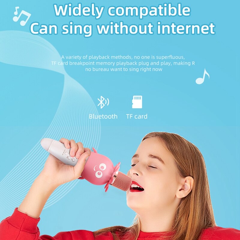 Children Wireless Microphone LED Colorful Light Ka... – Grandado