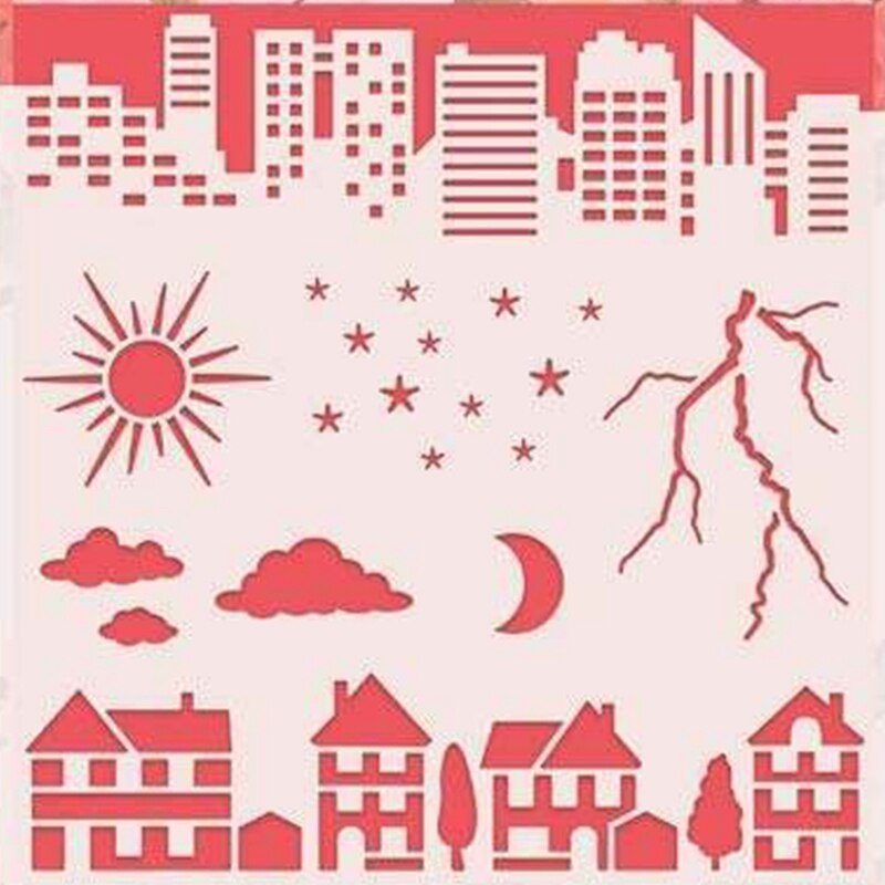 City Landscape Stencil for DIY Scrapbooking Decora... – Grandado
