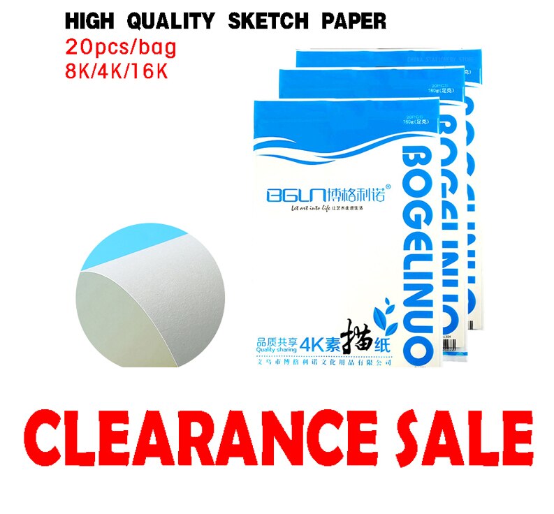 BGLN Sketch Paper. All Wood Pulp 160g.16k/8k/4k Sk... – Grandado