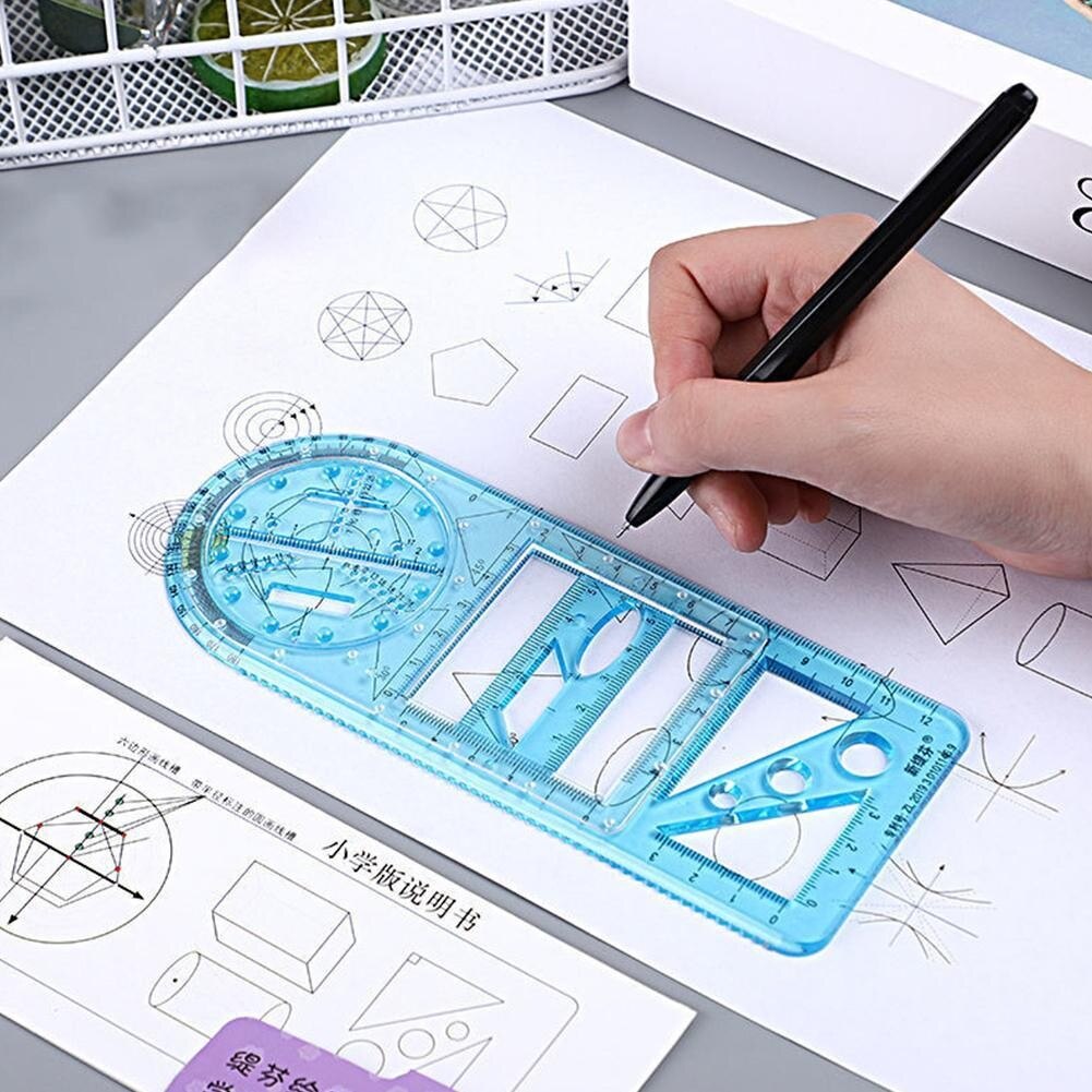 7 Colors Multifunctional Geometric Ruler School Su... – Vicedeal