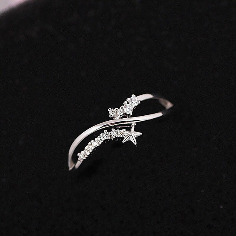 Anillos de estrellas para mujer, estilo sencillo, ... – Grandado