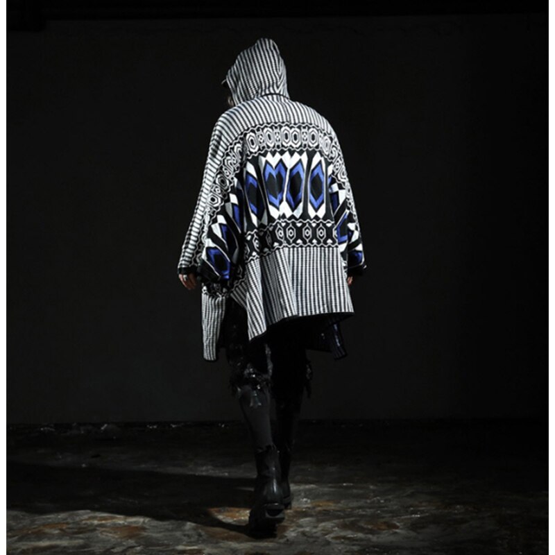 Men's bat sleeve jacquard sweater cardigan jacket ... – Grandado