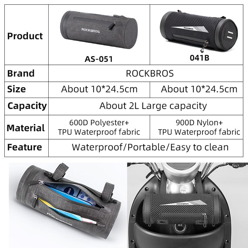 ROCKBROS Bike Front Bag Cycling Waterproof Large C... – Grandado