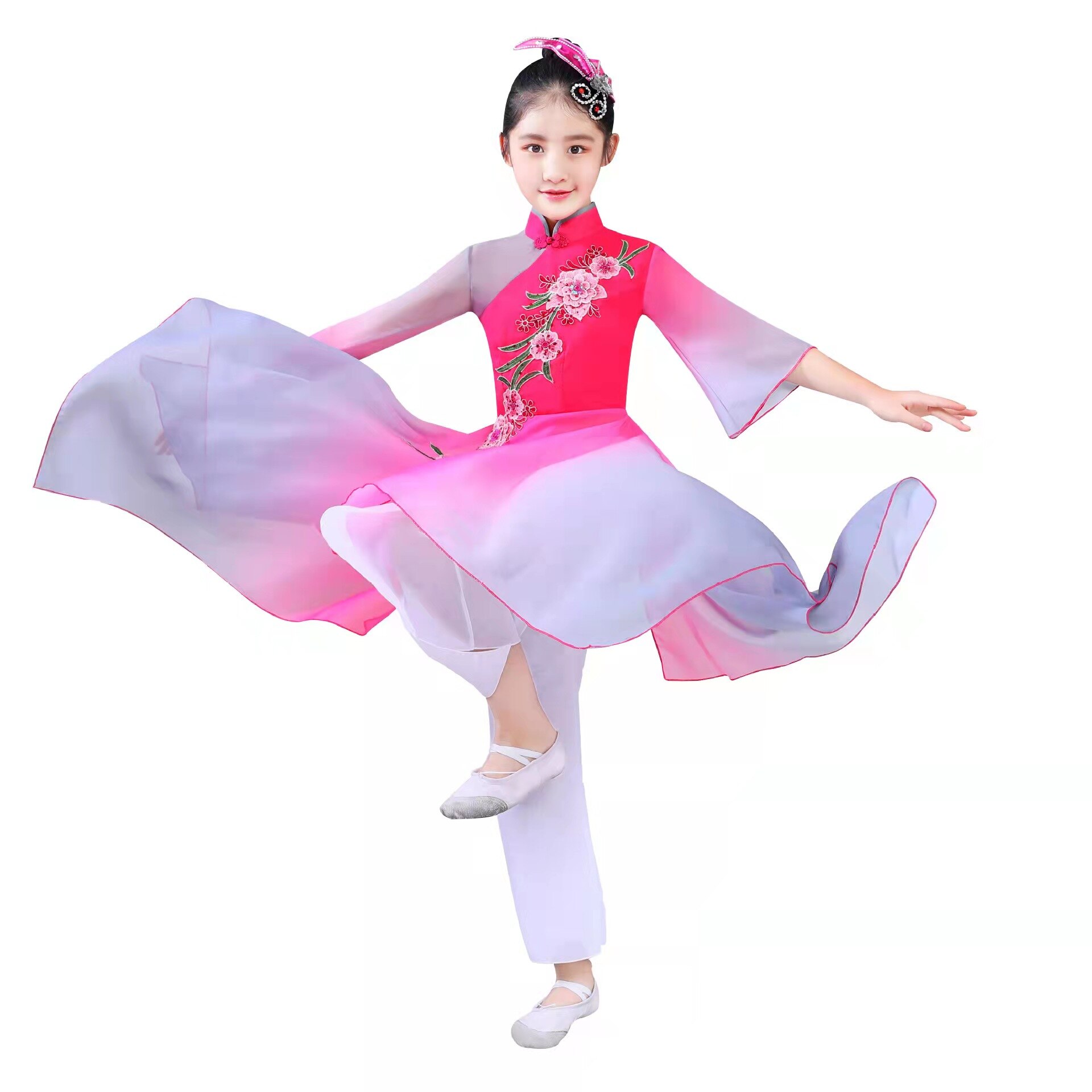 Classic Folk Dance Costume for Girl Yangko Dance D... – Grandado