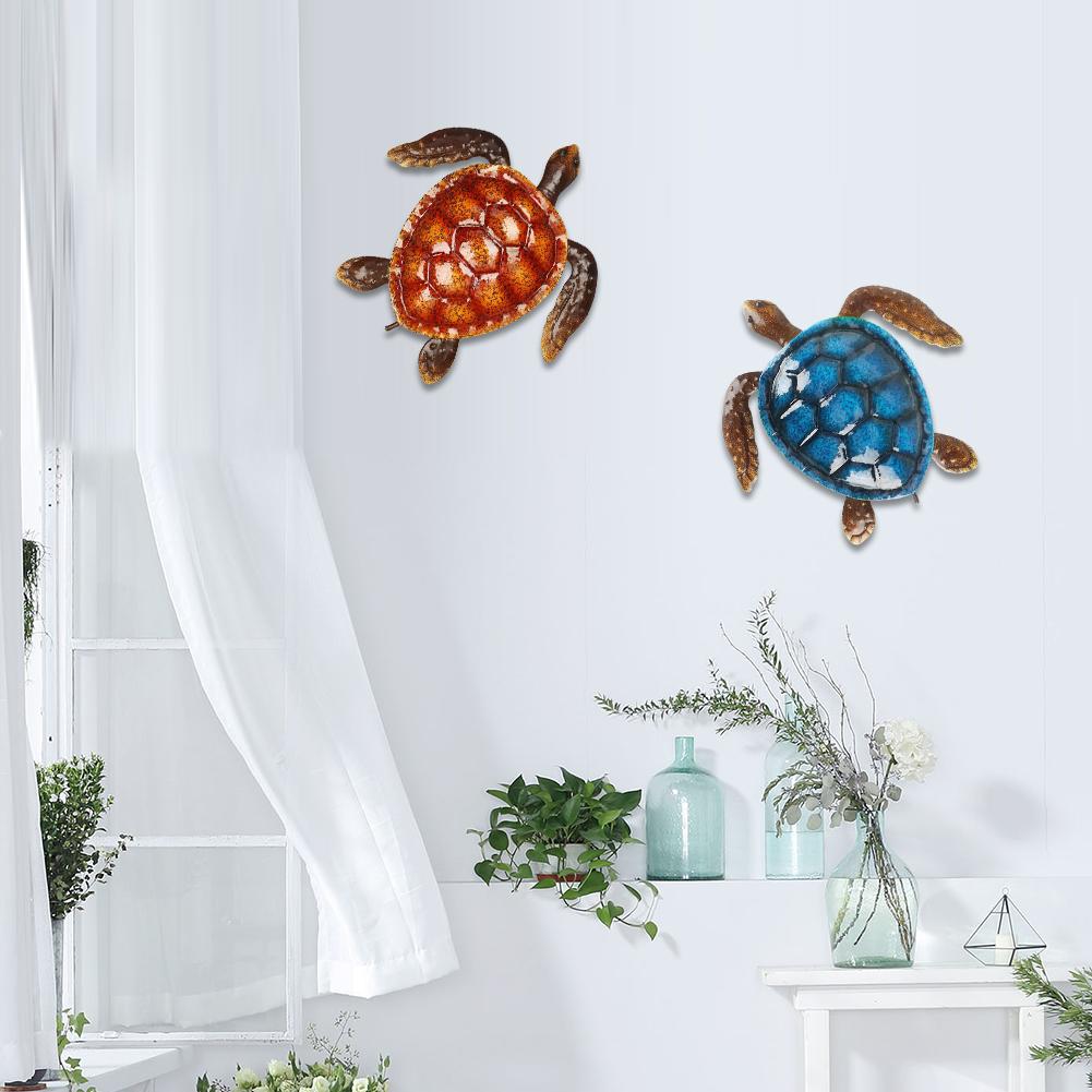 23X3X25CM Metal Sea Turtle Beach Theme Decor Wall ... – Grandado