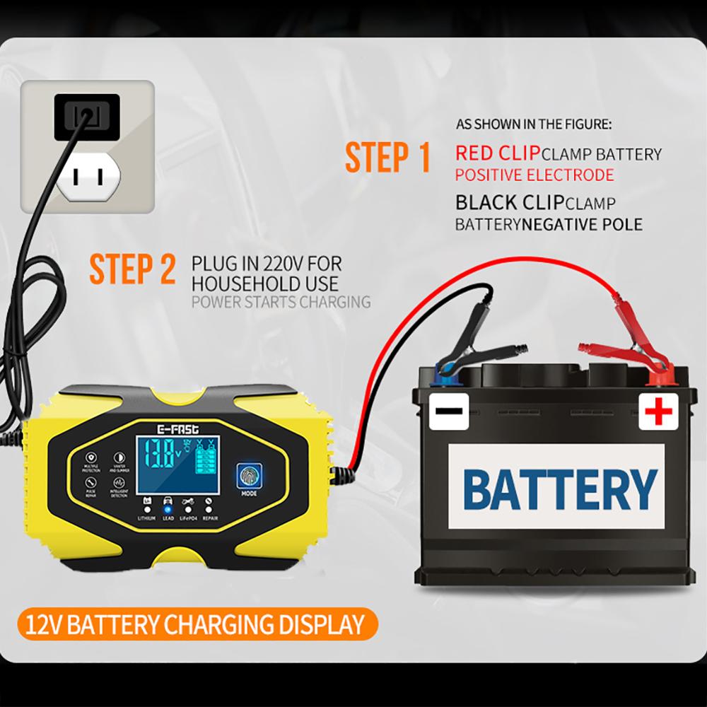 12V 6A 24V 3A Automatic Car Battery Charger Power ... – Grandado