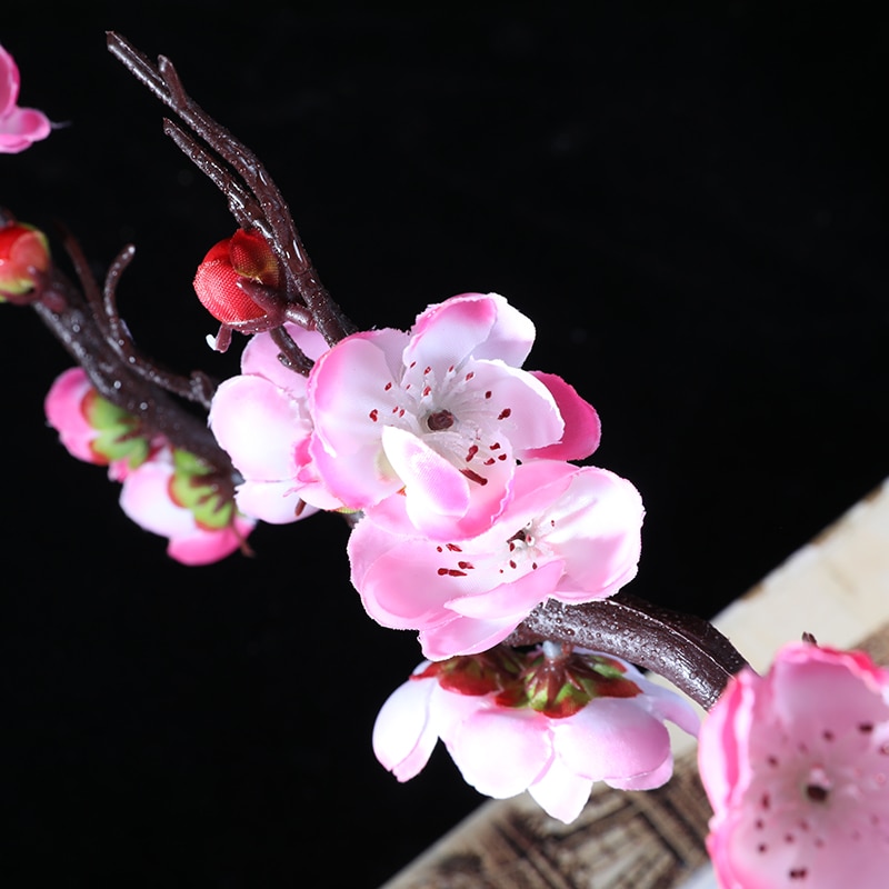 1pcs Red Plum Blossom Branches Artificial Flowers ... – Grandado