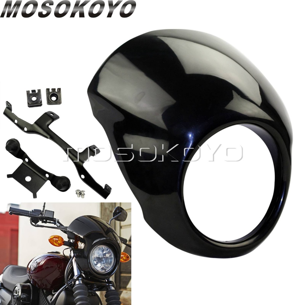 Gloss Black Motorcycle 5.75" Cafe Racer Headlight ... – Vicedeal