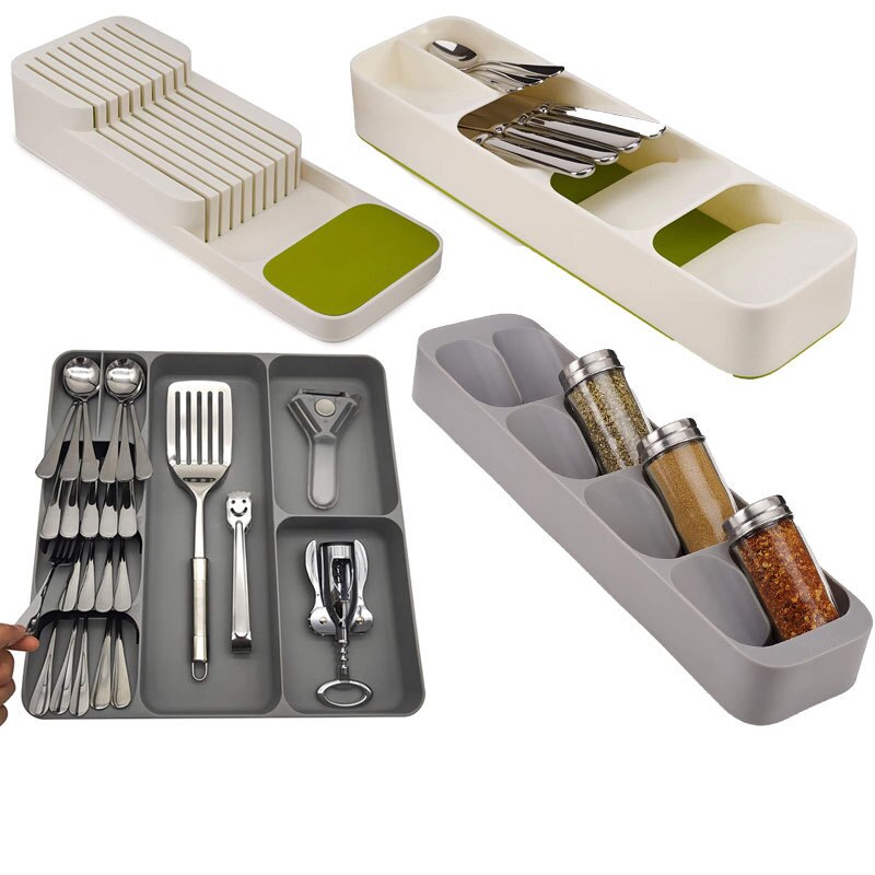 Cutlery Storage Tray Knife Holder Tableware Organi... – Vicedeal