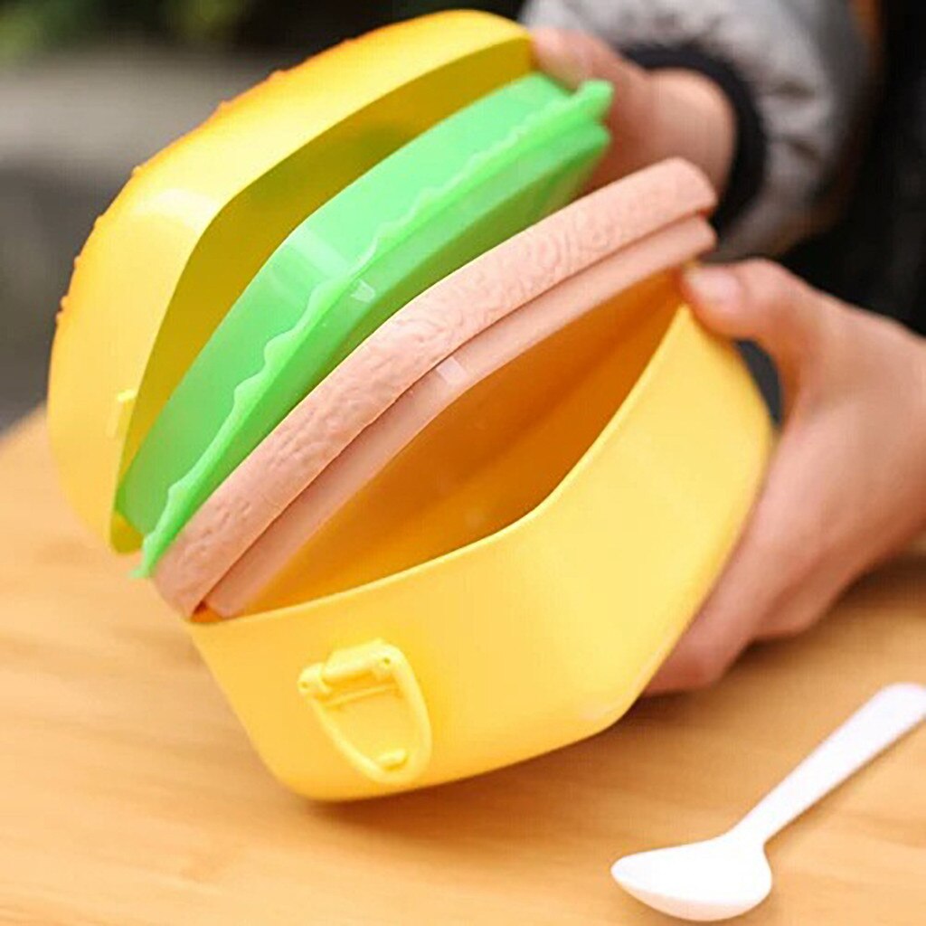 Hamburger Lunch Box Kid Bento Box Food Container B... – Grandado