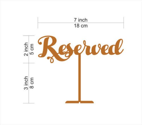 Reserveret skilt reception bryllup bord siddeplads... – Grandado