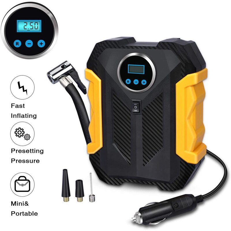 12V Car Air Pump Hand Held Portable Tire Inflator,... – Grandado
