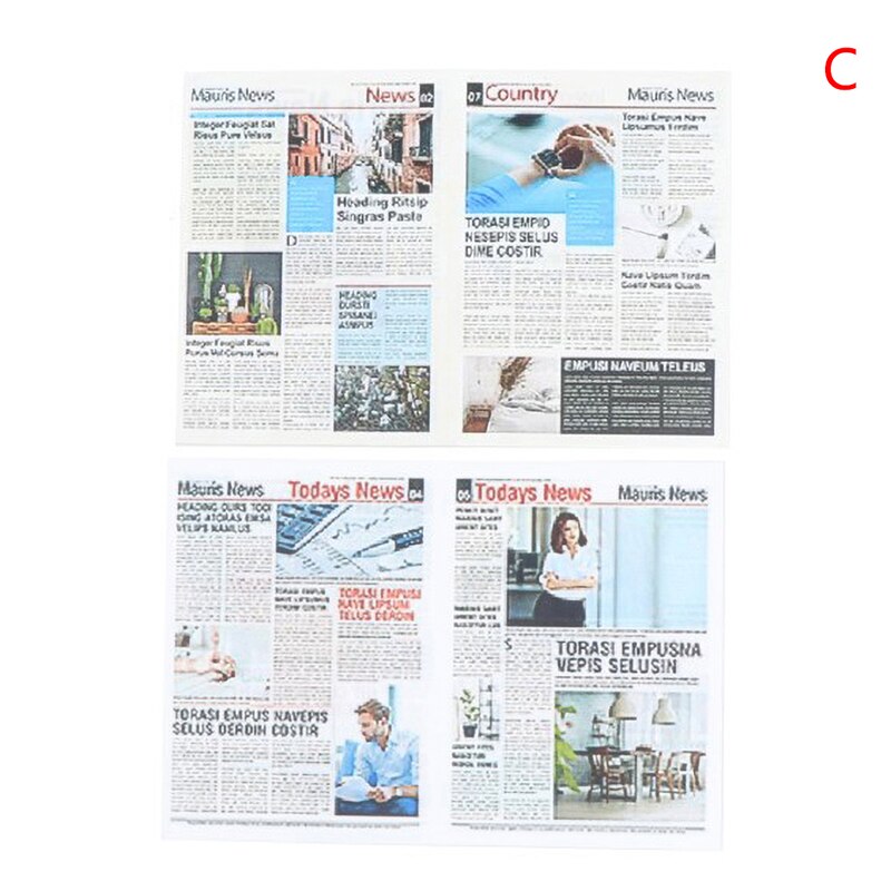 Dollhouse Miniature Newspaper For Children Pretend... – Grandado