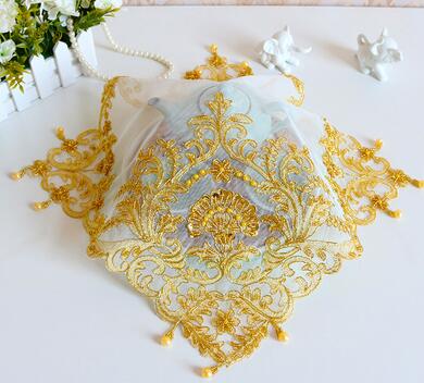 Kant Goud Kralen Borduren Plaats Tafel Mat Doek Pa... – Grandado
