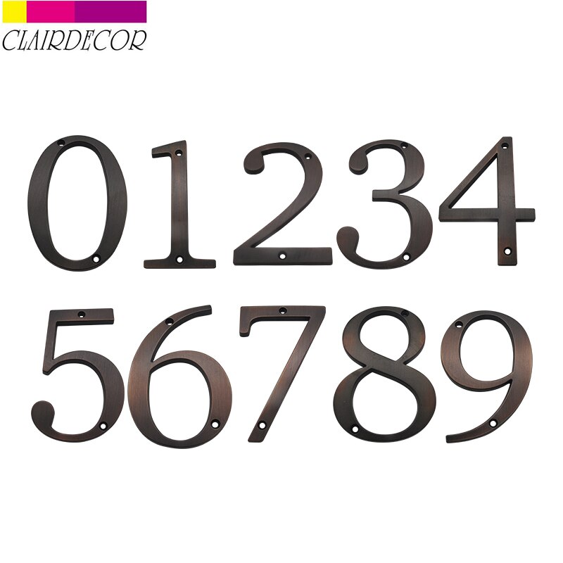 Aged Bronze 101mm House Number House Door Address ... – Grandado