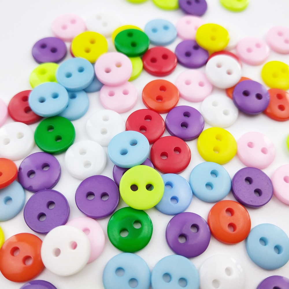 2 Holes Buttons Mix Color Plastic Button Handmade ... – Grandado