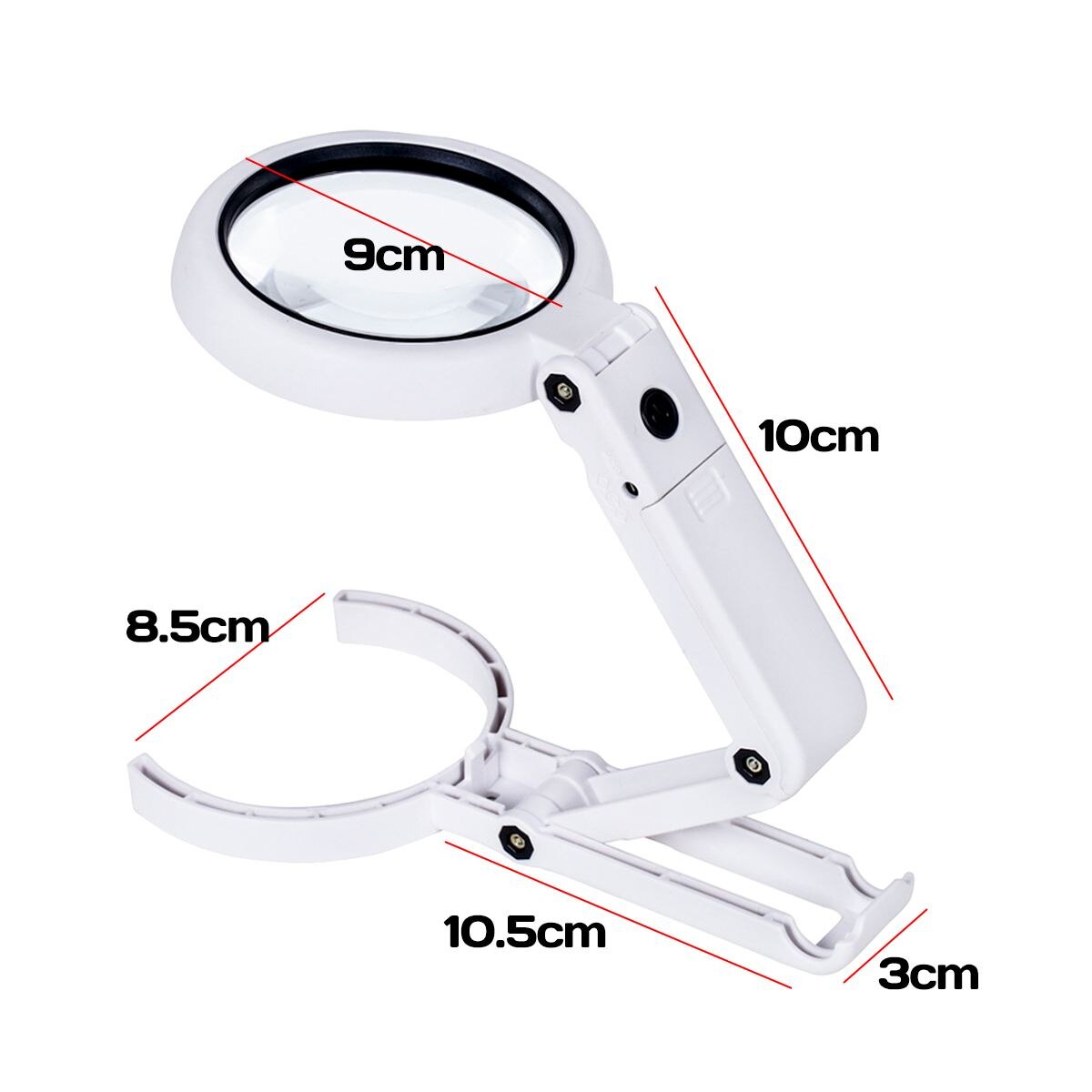5X 11X Lupa Loupe Magnifier Folding Lamp Reading P... – Grandado