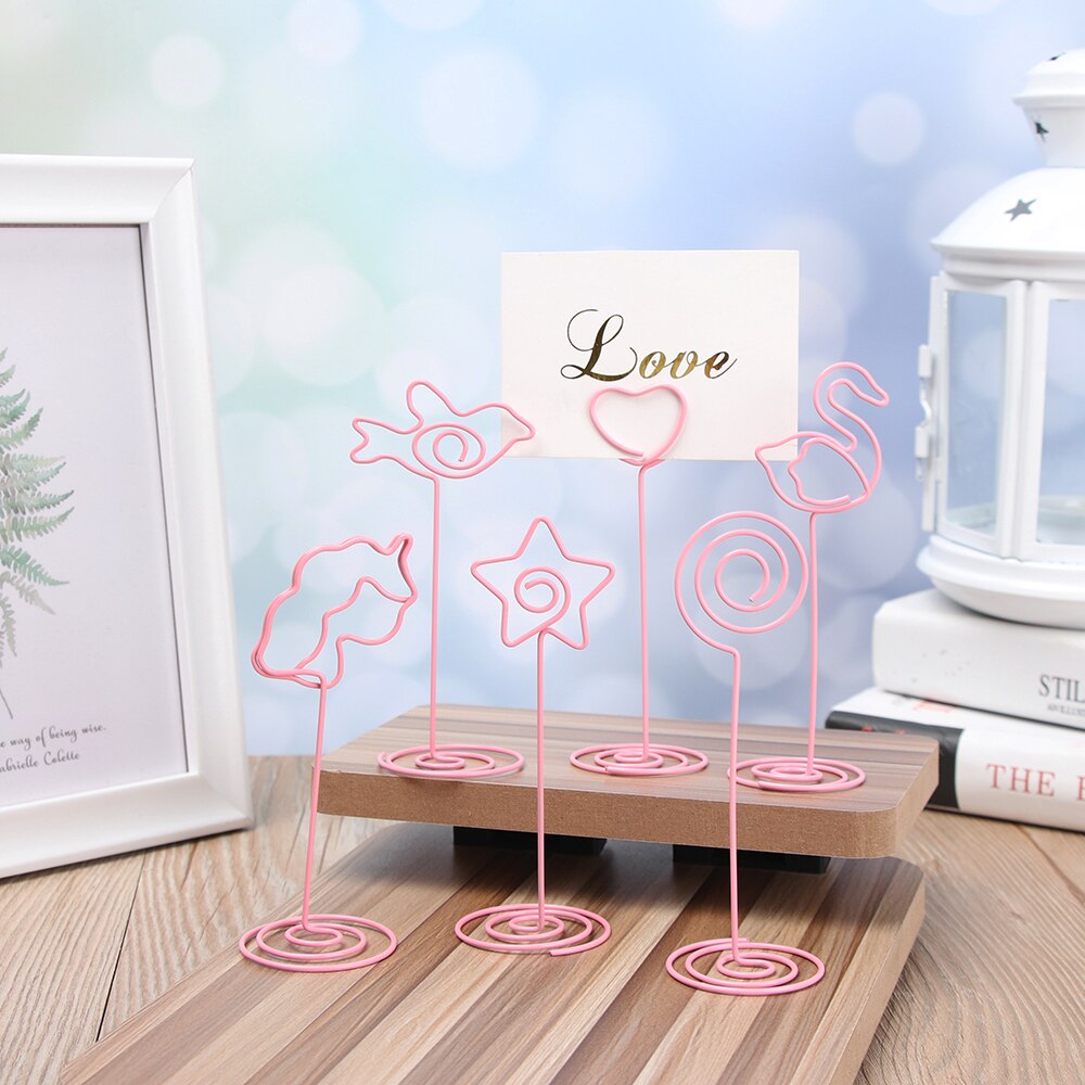 220Mm Plaats Kaart Klemmen Stand Metallic Rose Gouden Hart Vorm Foto ...