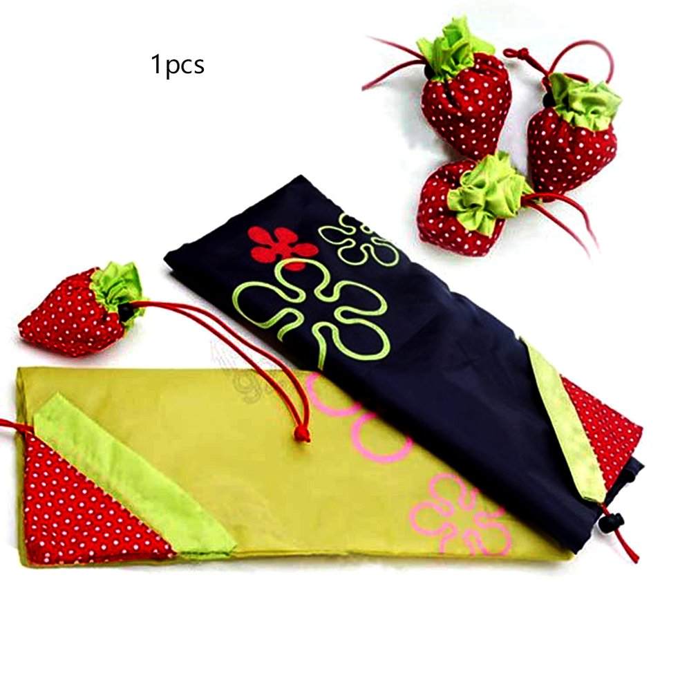 Cute Strawberry Foldable Polyester Shopping Bag En... – Grandado