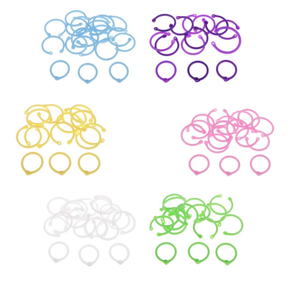 XRHYY 20 PCS Binder Rings Color plastic Paper Stor... – Vicedeal