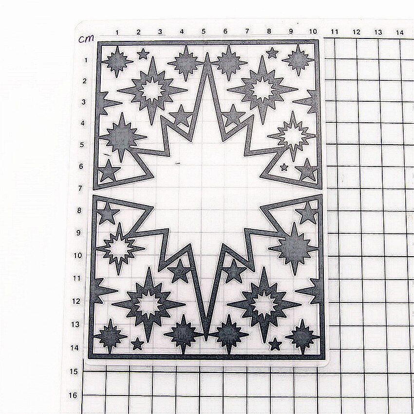 plastic clock template stars craft card making pap... – Grandado