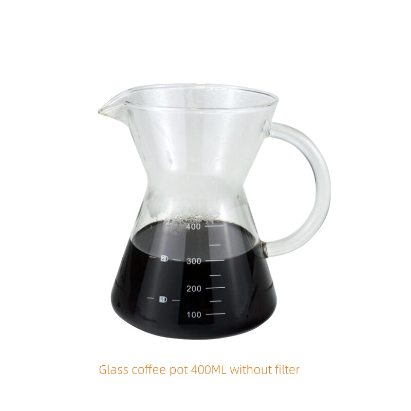 400ml Glass Coffee Kettle with Stainless Steel Fil... – Vicedeal
