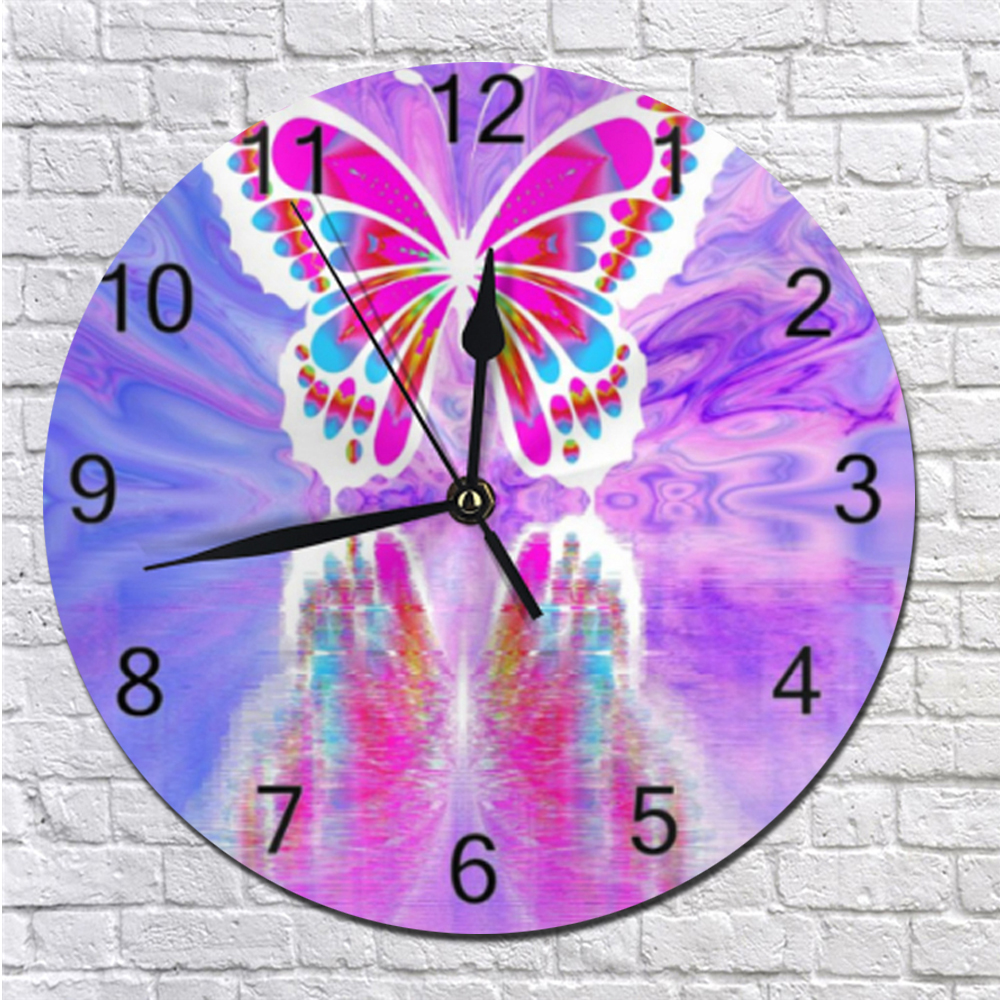 Butterflies Wall Clocks Silent Wall Clock Numeral ... – Grandado