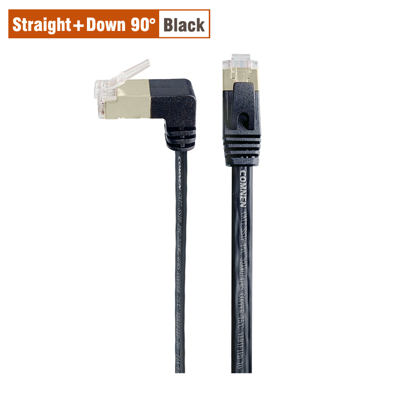 COMNEN Cat7 Flat Angle Ethernet Cable RJ45 SSTP 90... – Vicedeal