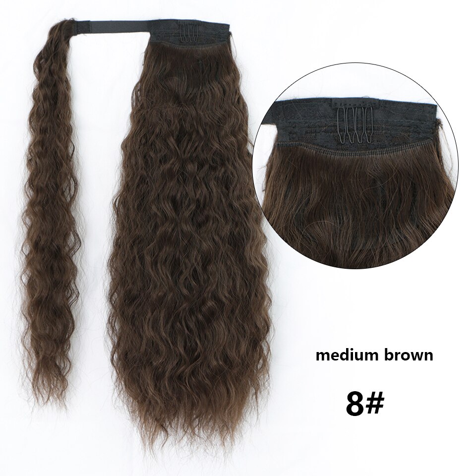 SUe EXQUISITE Straight Wavy Wrap Around Long Ponyt... – Grandado