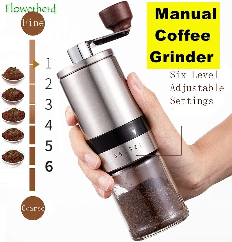 Manual Coffee Grinder Ceramic Burr Hand Bean Grind... – Vicedeal