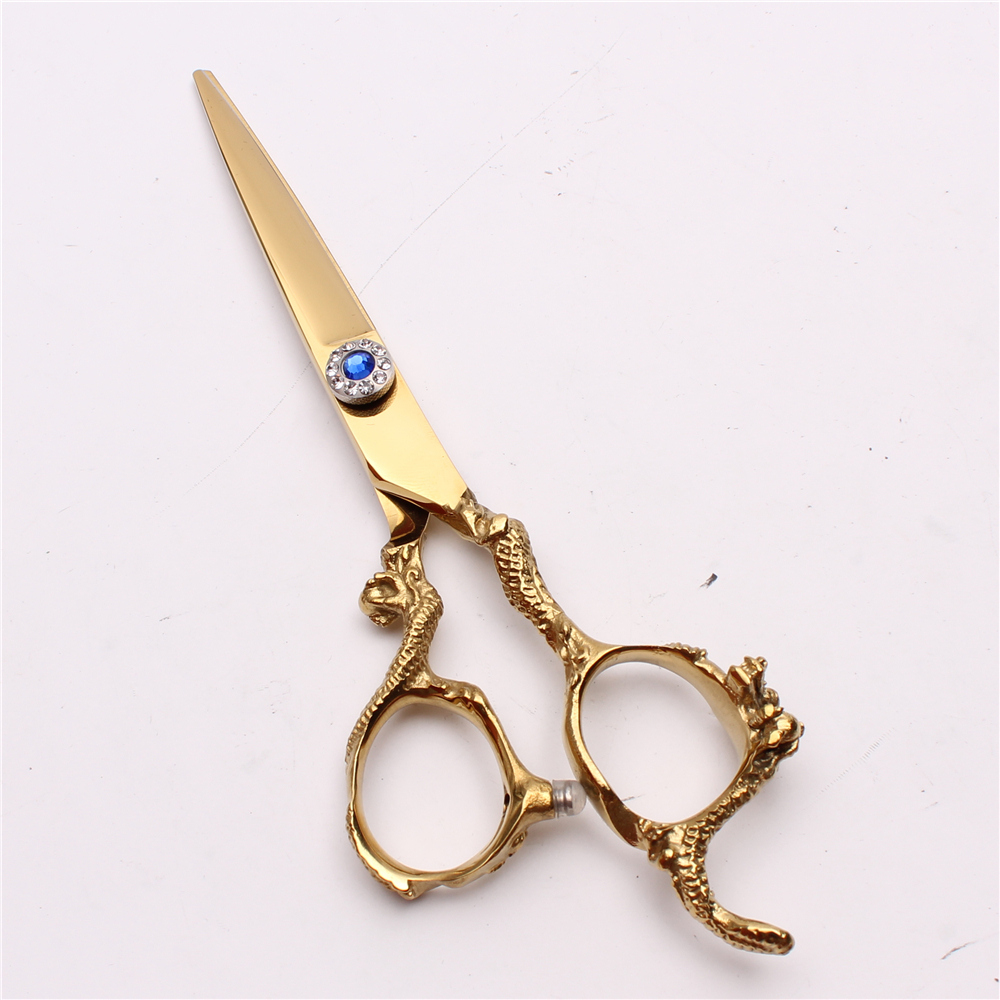 6" 17.5cm 440C Engraving Logo Gold Color Hairdress... – Vicedeal