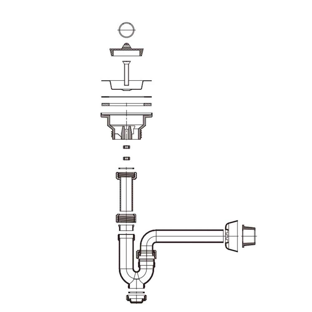 Talea Basin sink drain Kit Drain Set with Drain Pi... – Vicedeal