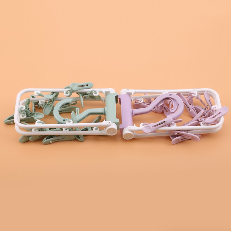 12 Clips Opvouwbare Kledingrek Ondergoed Sokken Mu... – Grandado