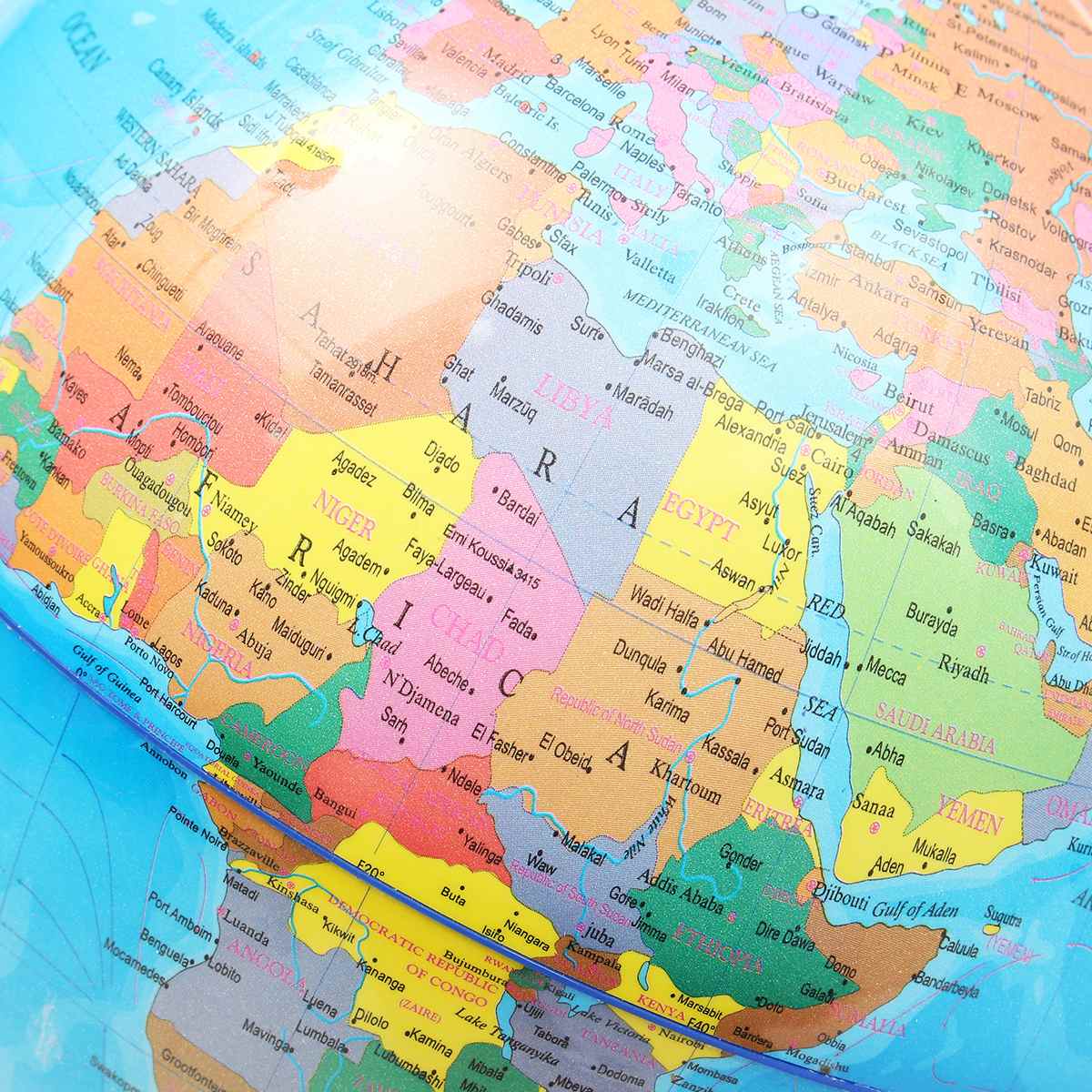 360 Rotation World Globe Map with Stand Home Offic... – Grandado