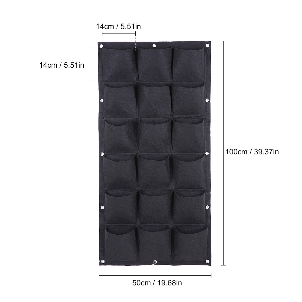 Green Wall 18 Pockets Vegetable Flower Planting Ba... – Grandado