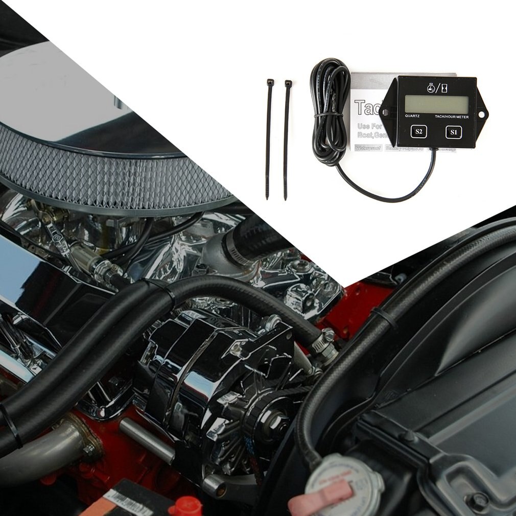 Digital Resettable Tach RPM Tachometer Hour Meter ... – Vicedeal