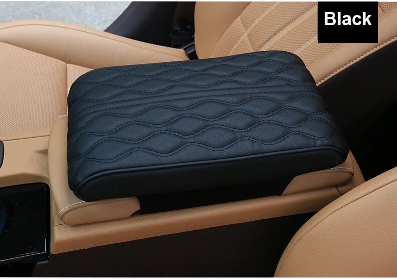 Wave Embroidery PU Leather Car Armrest Mat Center ... – Grandado