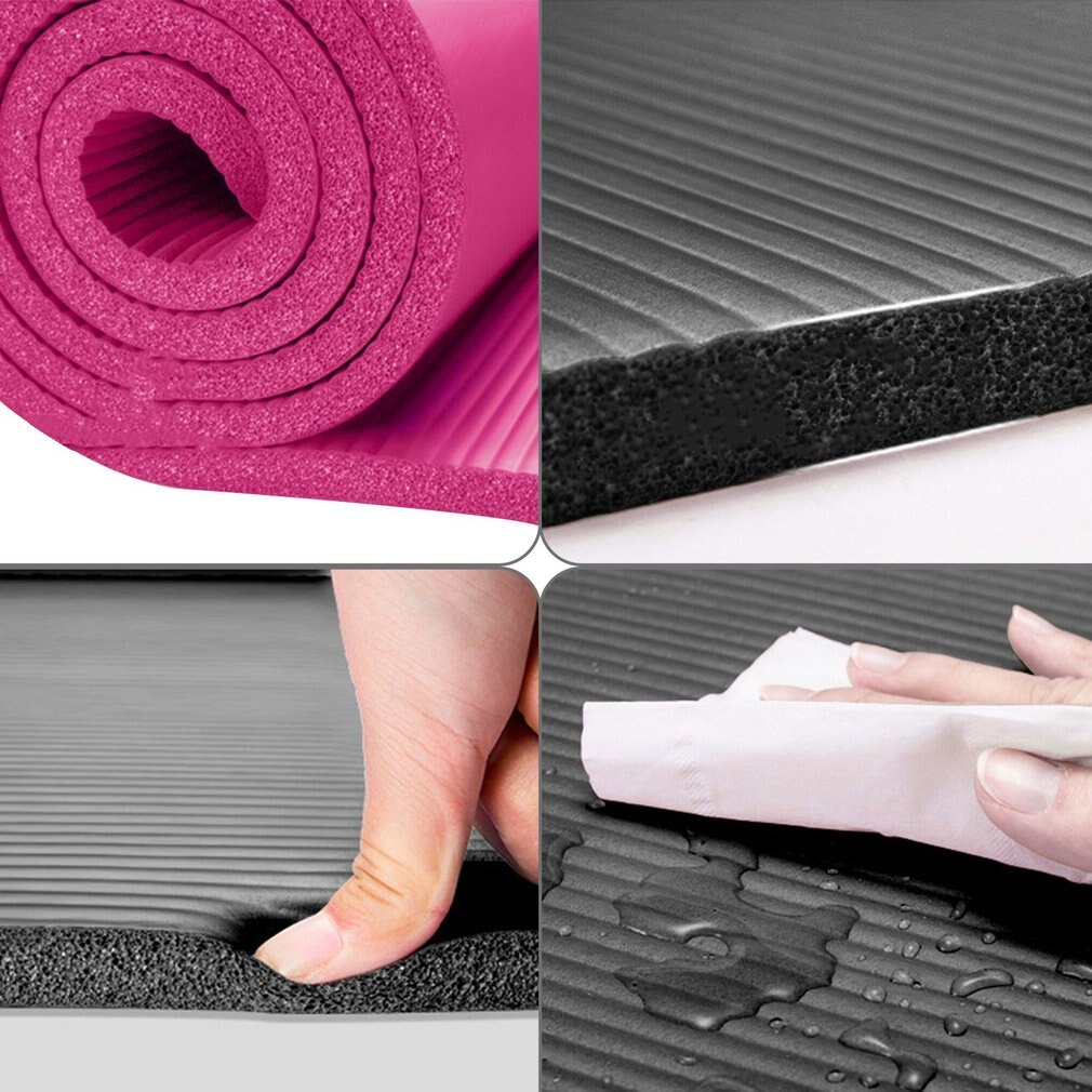 Tasteless NBR Foldable Yoga Mat Exercise Pad Floor... – Grandado