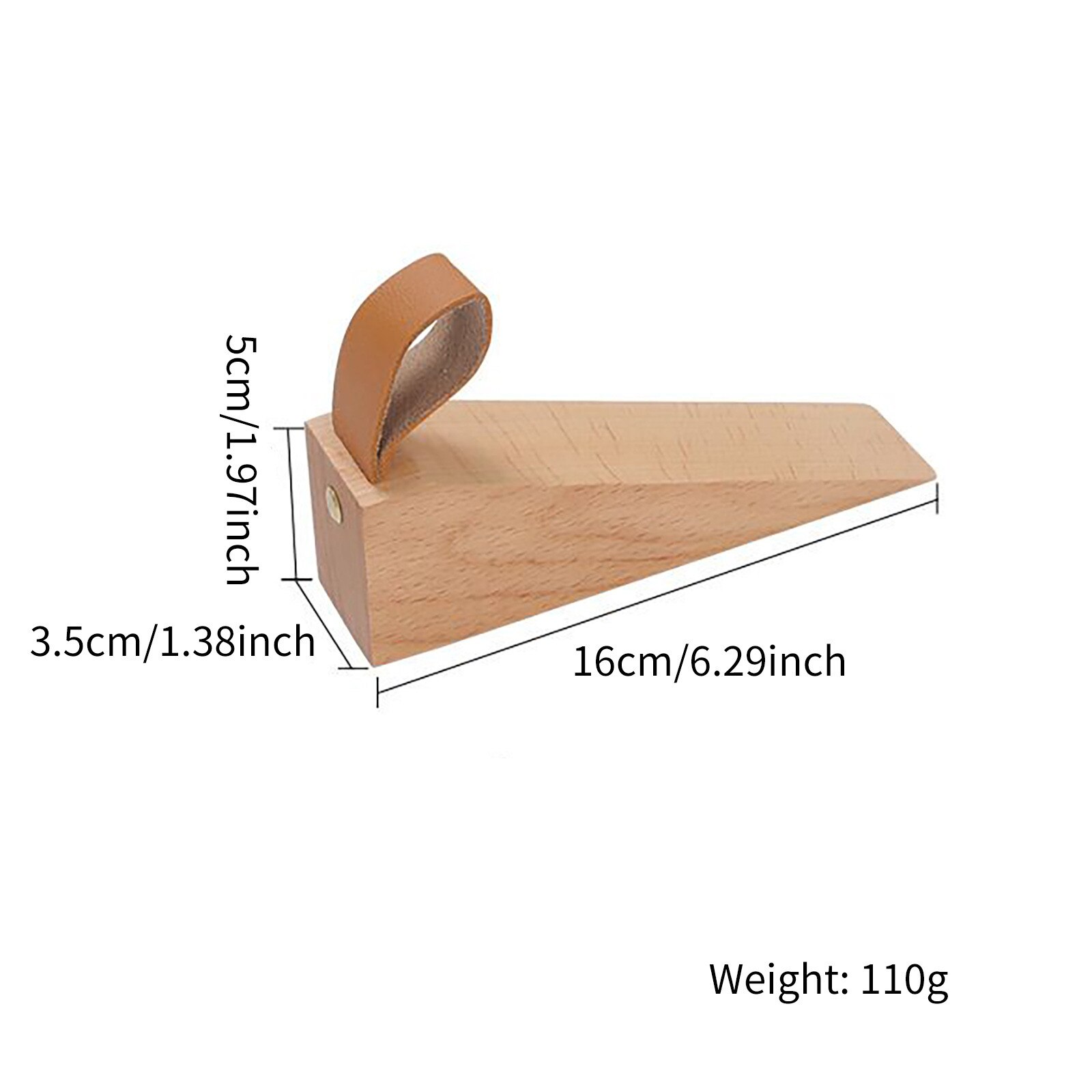 Door Stopper Solid Wood Heightened Wooden Anti-col... – Grandado