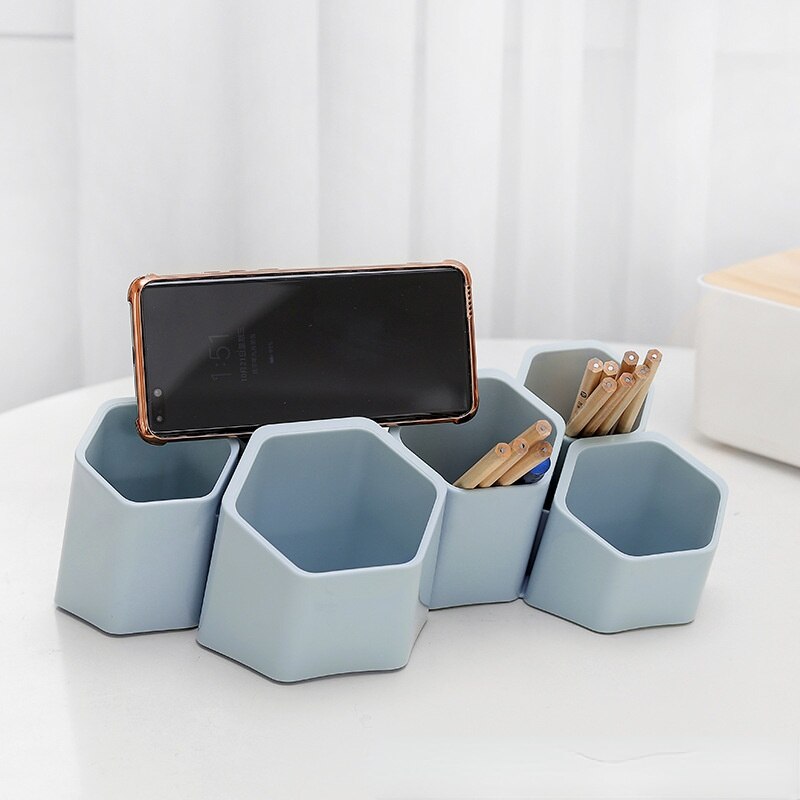 Simple Multifunctional Hexagonal Stationery Storag... – Vicedeal
